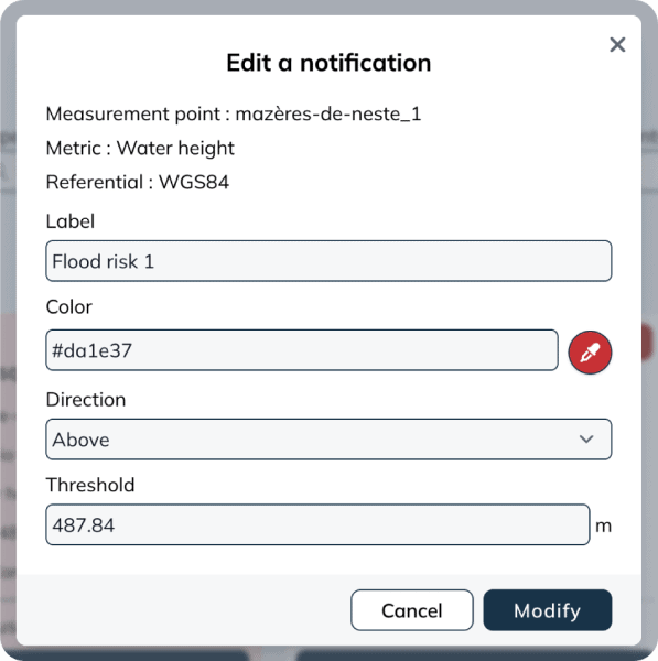 Flood and drought risk notifications - vorteX-io